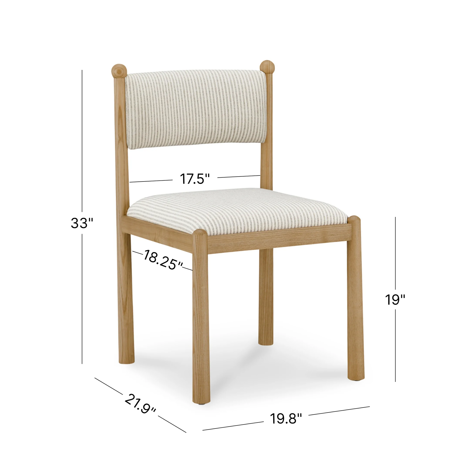 Avery Dining Chair - Stripe - Set Of Two | Forom