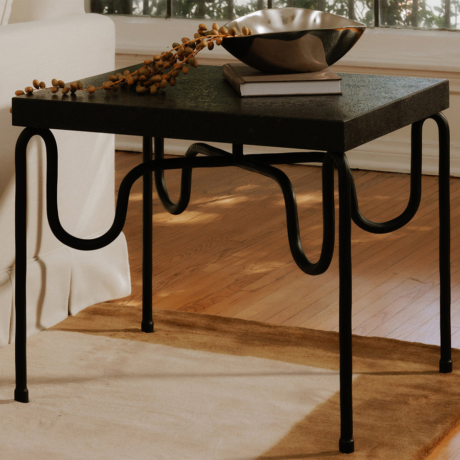 Riley Side Table - Black Granite – Forom