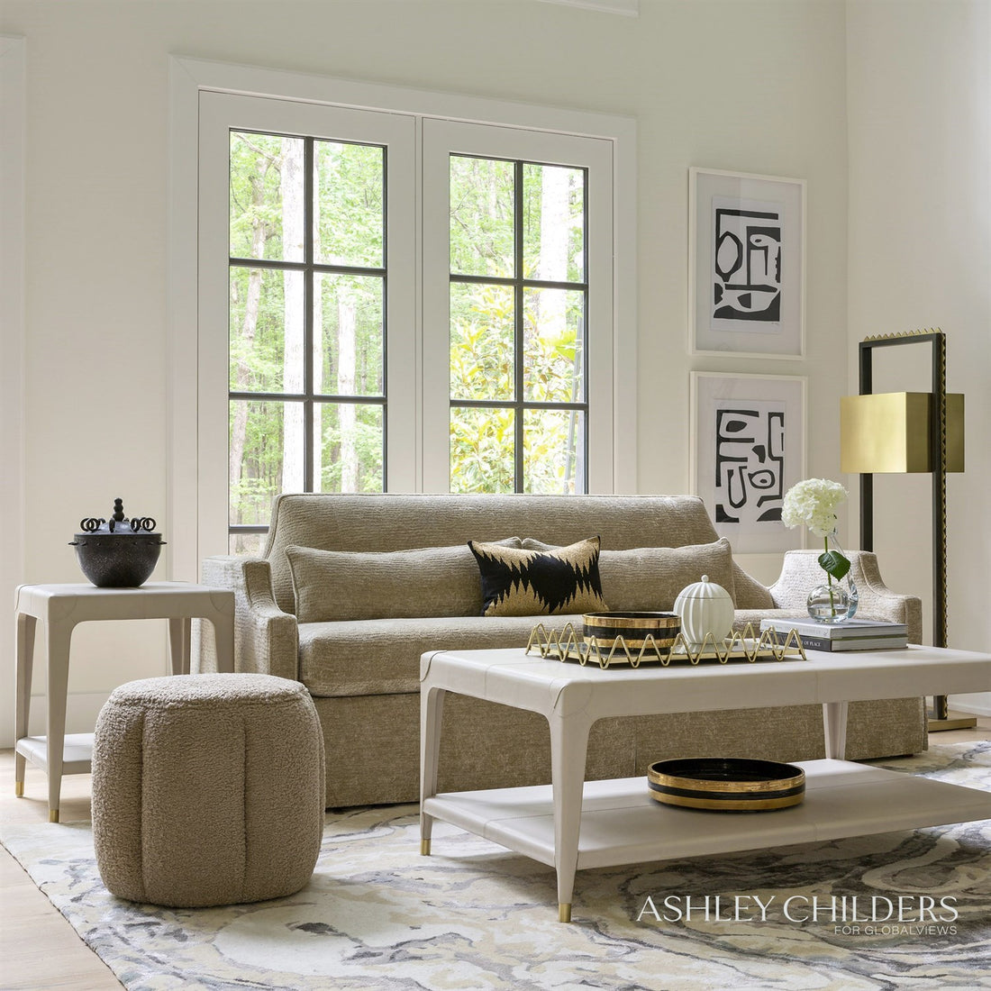 Tiburtina End Table - Mist Leather