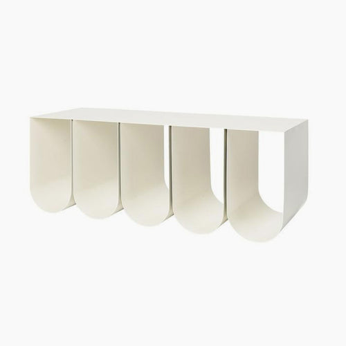 Curved Side Table Stainless Steel