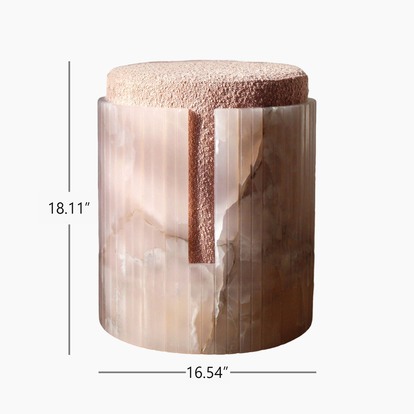 Pink Onyx Dolce Stool